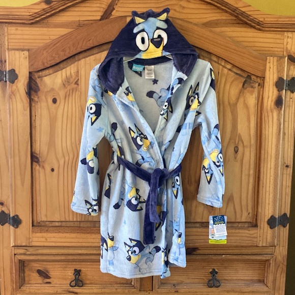 Bluey | Pajamas | Girls Bluey Blue Purple Hooded Robe Size 12 Nwt ...